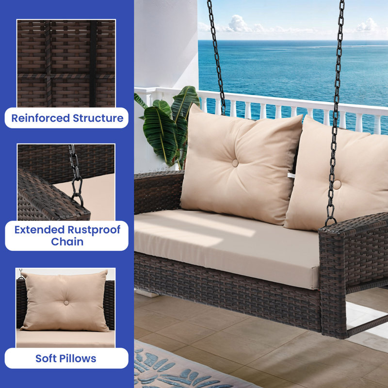 Ebern Designs Sayle 2 Person Porch Swing | Wayfair